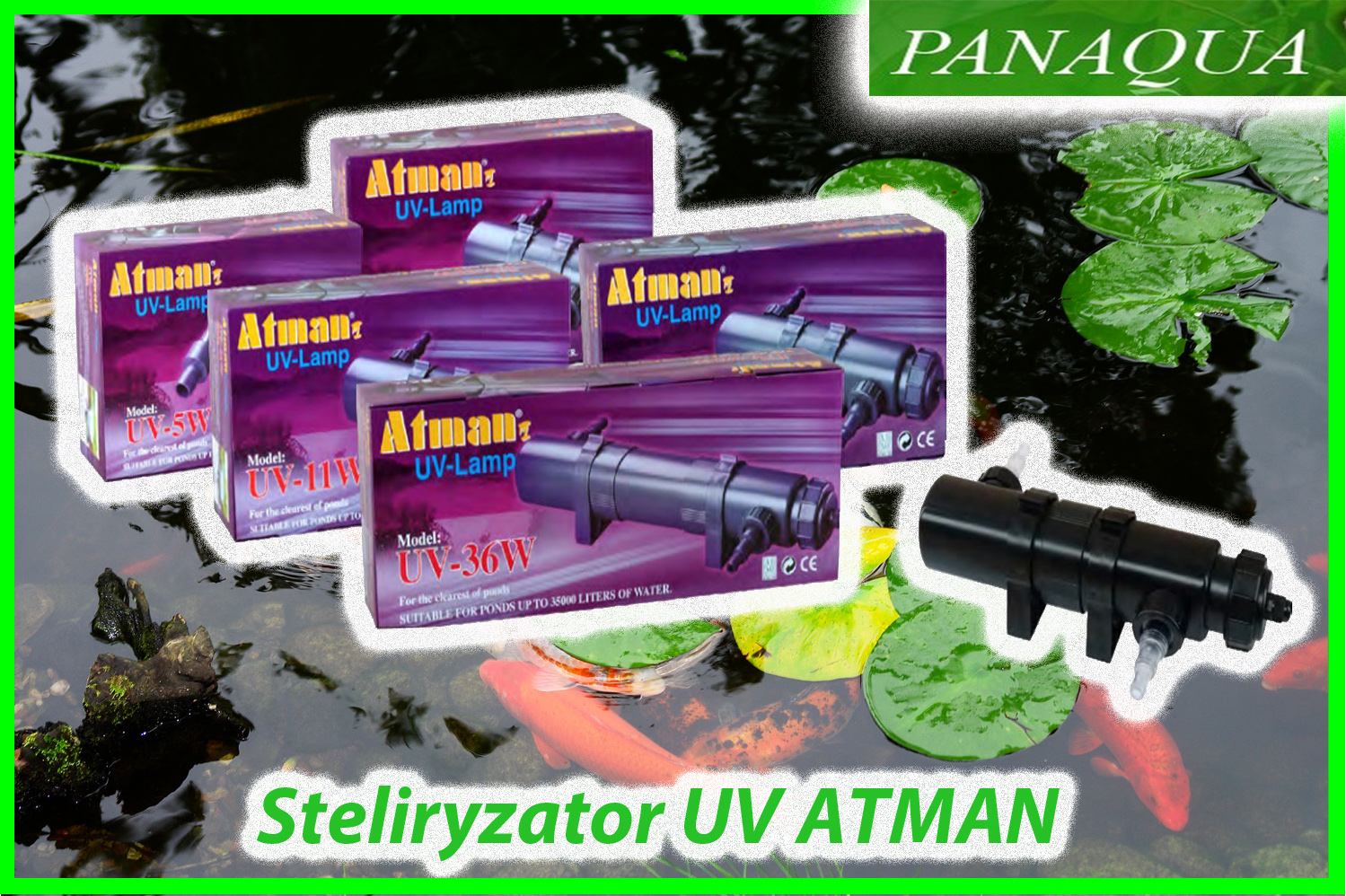 LAMPA UV ATMAN 5W (STERYLIZACJA)+ WYPOSAZENIE